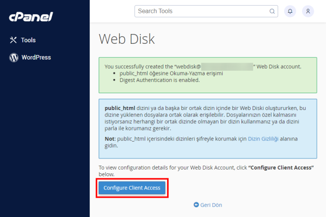 cPanel'de "Web Disk" Nedir, Nasıl Kullanılır? – Blog - Domainhizmetleri.com